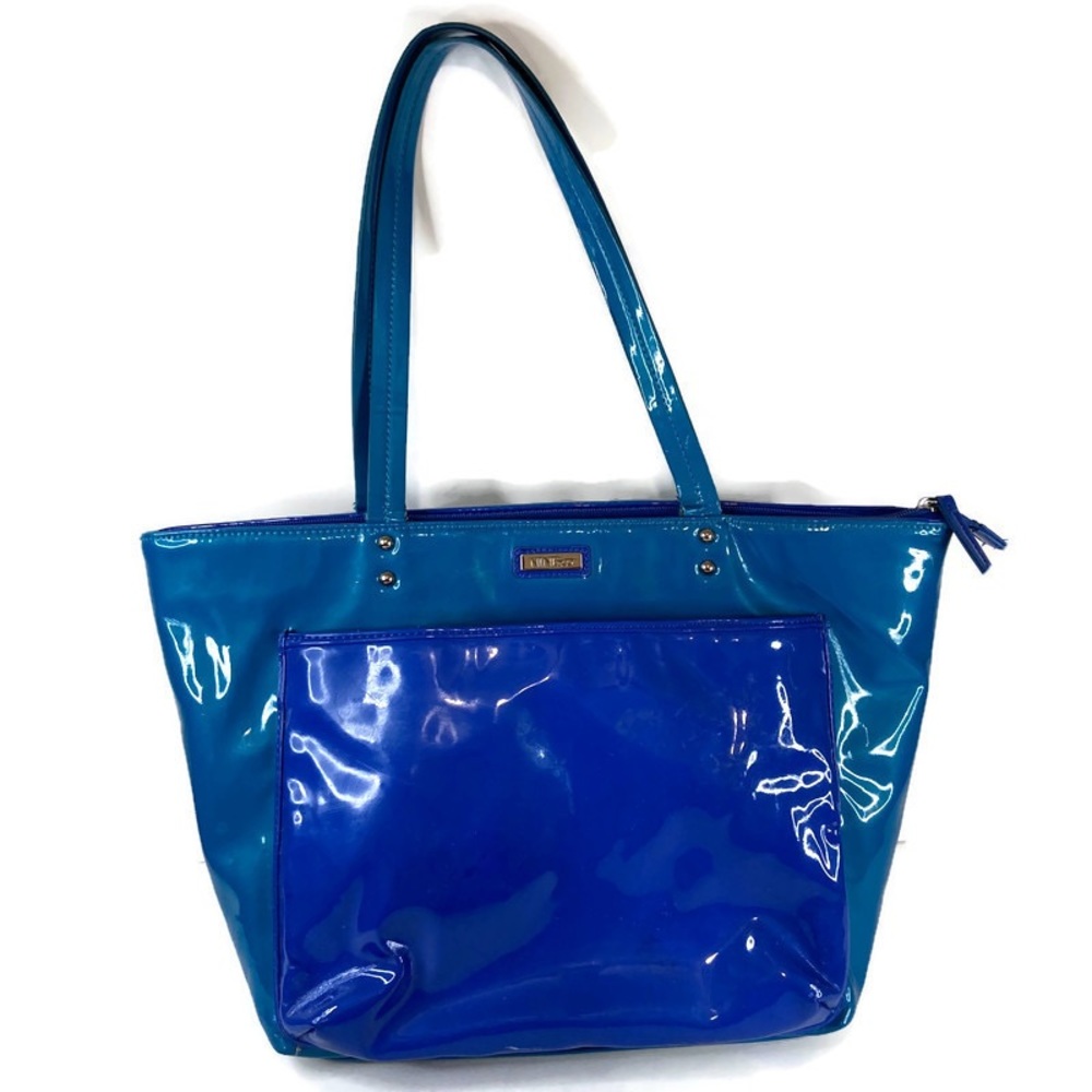Nine & Co Vinyl Purse Blue And Teal - Gem